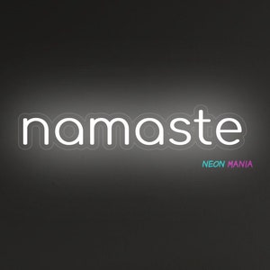 Namaste Neon Sign, Yoga Led Light Sign, Custom Led Sign for Yoga Studio ...