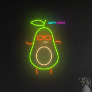 Dancing Avocado Neon Sign: Light up Your Kitchen. Fruit Light Sign - Etsy