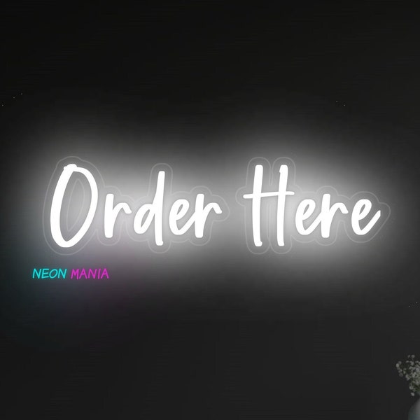 Neon Order Here Sign - Etsy