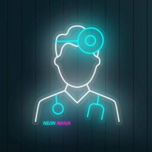 Doctor Neon Sign Doc Led Light Otolaryngologist Neon Light - Etsy