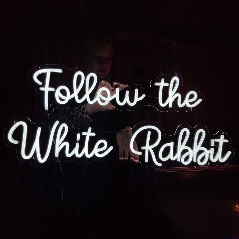 Follow the White Rabbit - Etsy