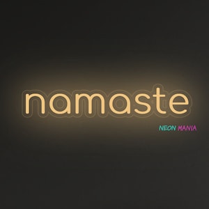 Namaste Neon Sign, Yoga Led Light Sign, Custom Led Sign for Yoga Studio ...