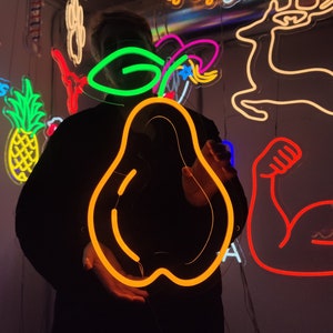 Pear Neon Sign, Fruit Led Light for Your Room Decor, Custom Pear Neon ...