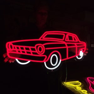Car Neon Sign, Custom Vintage Car Led Light up for Bedroom Bar Garage ...