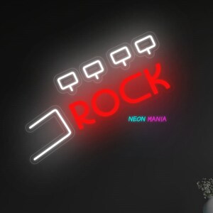 Rock Neon Sign: the Perfect Sign for Music Lovers. Rock Guitar Led Neon ...