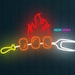 Kebab on a Skewer Neon Sign, Barbecue Led Light, Kebab Led Sign, Hot ...