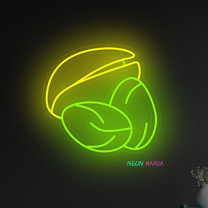 Pistachios Neon Sign, Pistachio Nuts Led Light, Custom Wall Decor Nut ...