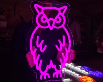 Neon Owl - Etsy