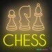 Chess Neon Sign, Chess Club Led Light Sign, Custom Chess Pieces Led ...