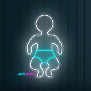 Baby in Diaper Neon Sign, Baby Led Light, Baby in Diaper Neon Light ...