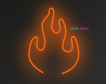 Flame Neon Sign - Etsy