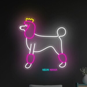 Poodle Neon Sign, Dog Led Sign, Pet Shop Decor Led Light, Custom Gift ...