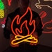 Fire Flame Neon Sign, Flame Led Light Sign, Custom Fire Room Decor Neon ...