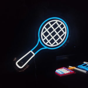 Tennis Racket Neon Sign, Badminton Racket Led Neon Light, Custom Sport ...