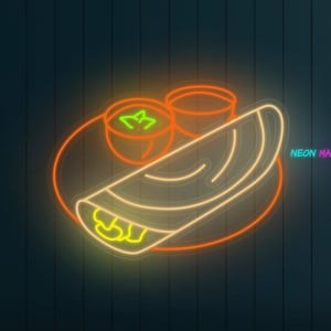 Masala Dosa Neon Sign, Masale Dosey Led Sign, South Indian Dish Led ...