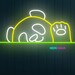 Panda Neon Sign, Panda Waves Neon Light, Animal Led Light, Custom Panda ...
