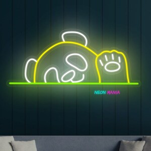 Panda Neon Sign, Panda Waves Neon Light, Animal Led Light, Custom Panda ...