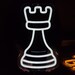 Chess Rook Neon Sign, Chess Club Led Light Sign, Custom Chess Pieces ...