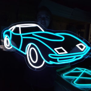 Car Neon Sign, Retro Car Led Light Sign, Custom Vintage Neon Light up ...