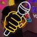Microphone Neon Sign, Karaoke Led Light, Stand up Show Led Light ...