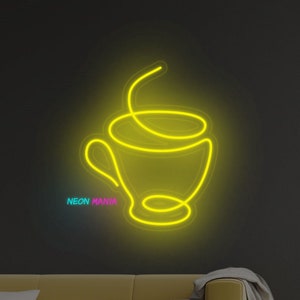 Cup Neon Sign, Coffee Cup Led Neon Sign, Tea Cup Neon Lights, Mug Light ...
