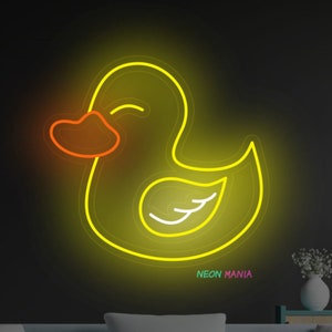 Duck Neon Sign Kids Room Decor Rubber Duck Led Light Sign - Etsy