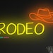 Rodeo Neon Sign, Cowboy Hat Led Sign, Western Decor Neon Light, Cowboy ...
