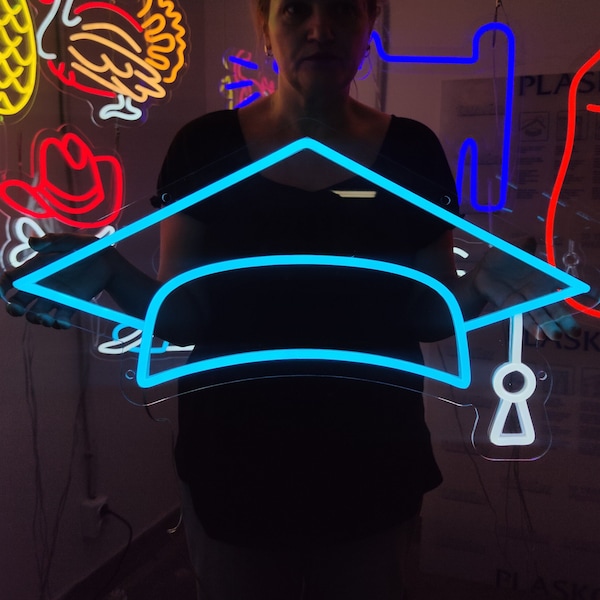 Graduation Cap Neon Sign - Etsy
