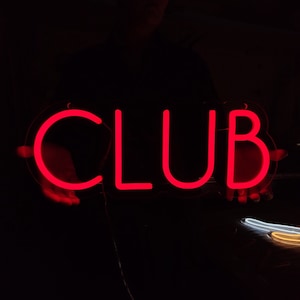 Club Neon Sign, Club Neon Led Sign, Club Led Light, Club Led Neon ...