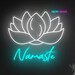 Namaste Neon Sign, Lotus Neon Light, Yoga Led Light, Meditation Room ...