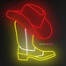 Cowboy Boot Neon Sign Cowboy Hat Light Sign Cowboy Shoe Led - Etsy