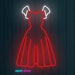 Cloth Neon Sign, Dress Neon Sign, Woman Dress Led Light, Frock Light ...