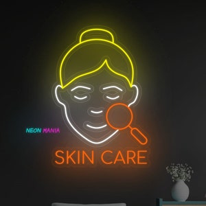 Skin Care Neon Sign: Dermatologist Led Decor. Face Care Light Sign. - Etsy