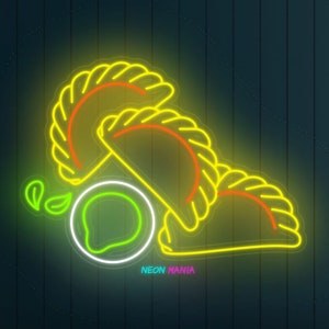 Beef Empanadas Neon Sign, Pastry Neon Light, Argentine Cuisine Led ...