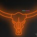 Bull Skull Neon Sign Cow Skull Led Neon Animal With Horns - Etsy