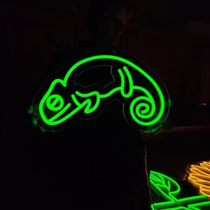 Сhameleon Neon Sign, Multicolor Chameleon Led Neon Sign, сustom Led ...