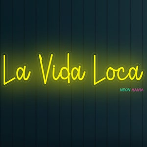 La Vida Loca Neon Sign, La Vida Loca Led Light, Custom Party ...