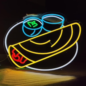 Masala Dosa Neon Sign, Masale Dosey Led Sign, South Indian Dish Led ...