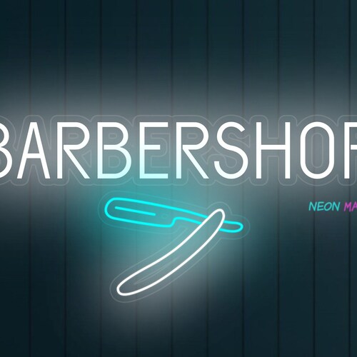 Barbershop Neon Sign Hairdressing Salon Led Neon Barber Shop - Etsy