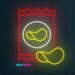 Chips Neon Sign, Crisps Led Light, Potato Chips Bag Neon Light, Chips ...