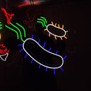 Bacterium Neon Sign, Cell Led Light, Microorganism Led Neon Sign ...