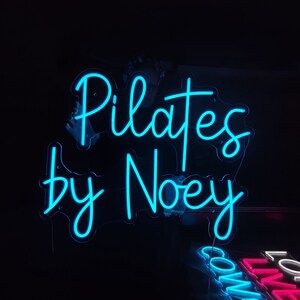Pilates Neon Sign, Customized Pilates by (your Name Here) Led Light ...