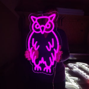 Owl Neon Sign, Animal Neon Light, Owl Led Light Home Decor, Custom ...