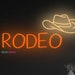 Rodeo Neon Sign, Cowboy Hat Led Sign, Western Decor Neon Light, Cowboy ...