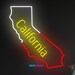 California Map Neon Sign: State in the Western United States. Custom ...