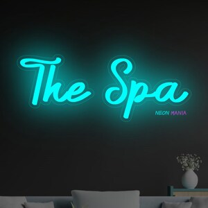 The Spa Neon Sign Spa Salon Led Light Custom Wall Decor - Etsy