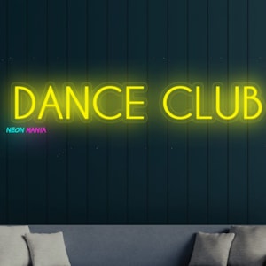 Dance Club Neon Sign, Dance Club Neon Led Light Sign, Dance Club Led ...