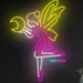 Flying Fairy Neon Sign, a Fairy With a Moon Led Neon, Custom Gift for ...