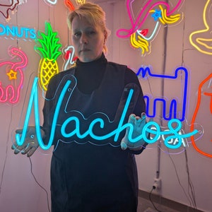 Nachos Neon Sign, Nachos Neon Light, Mexican Nachos Light Sign, Mexican ...