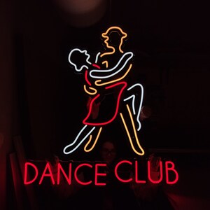 Dancers Neon Sign, Dance Club Neon Light, Ballroom Dancing Led Light ...